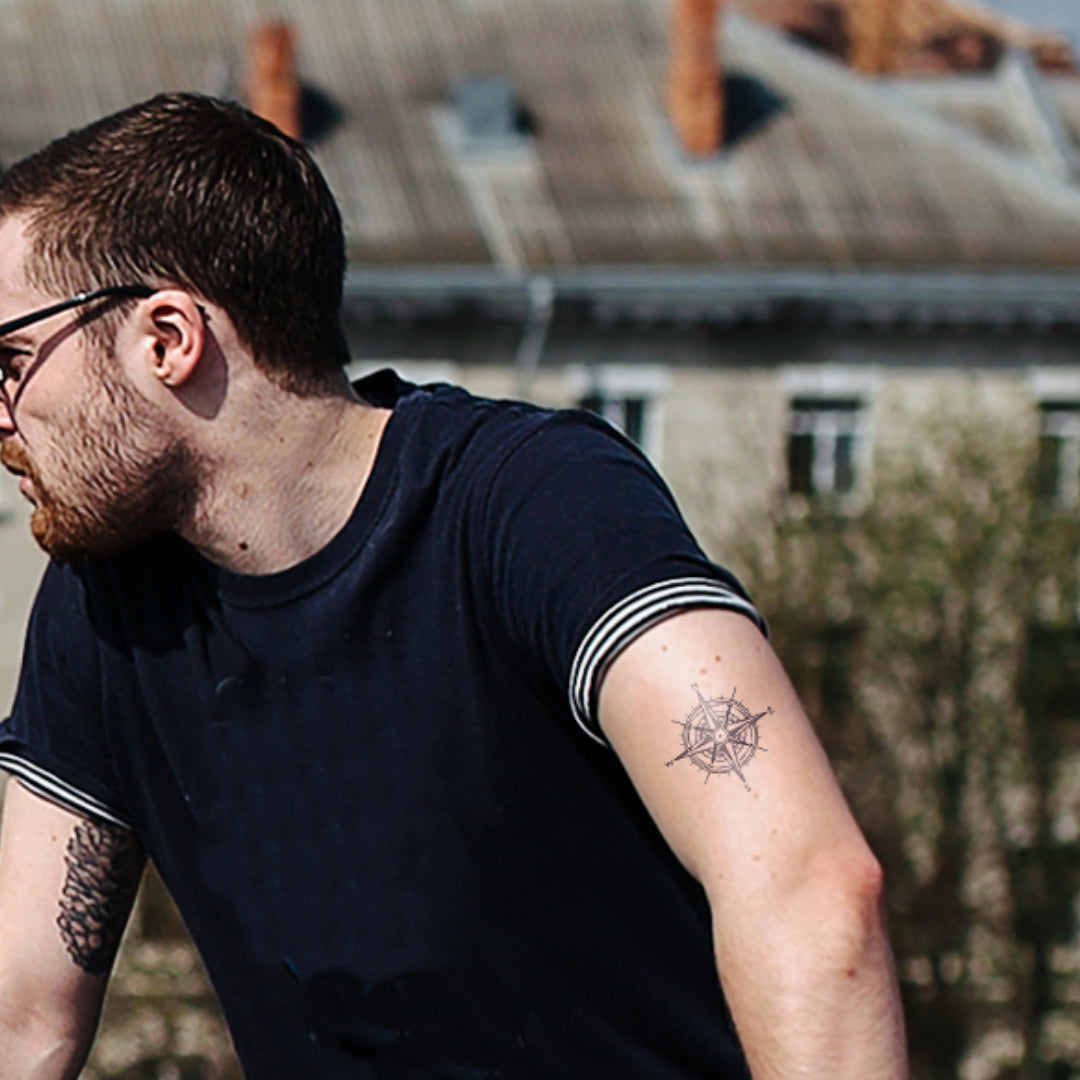 Compass - Temporary Tattoo - Just do HUE - Jagua Henna