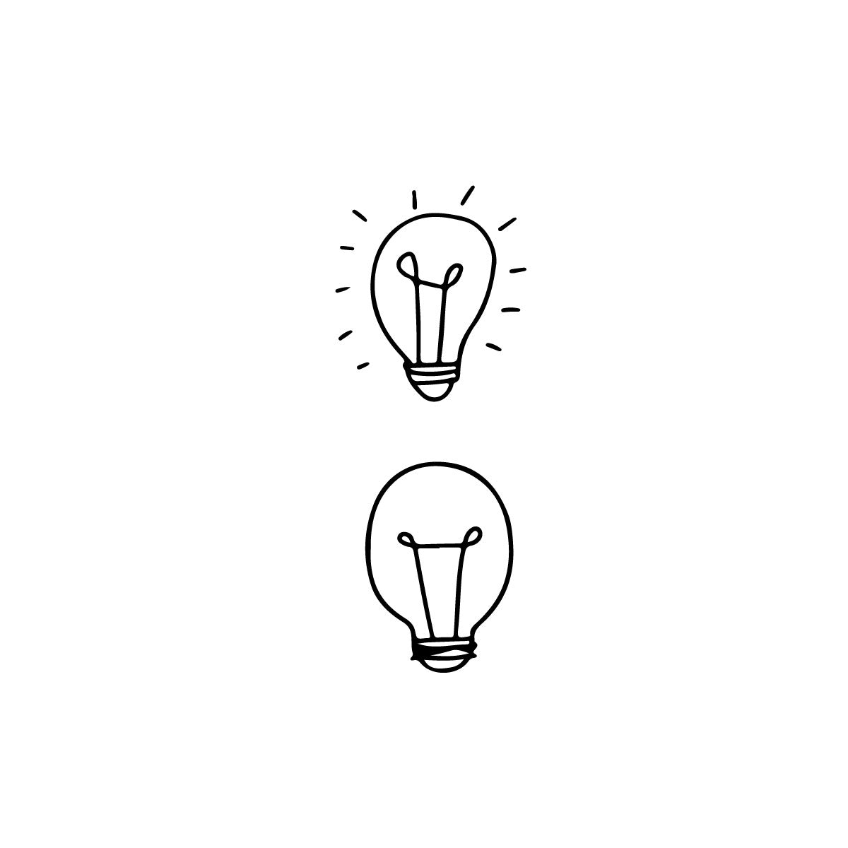 Let There Be Light Bulbs - Temporary Tattoo - Just do HUE - Jagua Henna