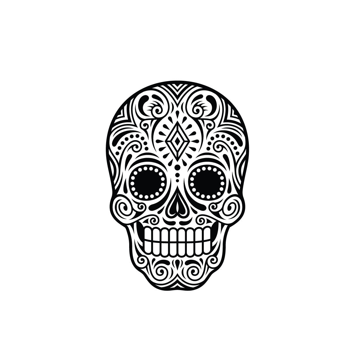 Smiley Skull - Temporary Tattoo - Just do HUE - Jagua Henna